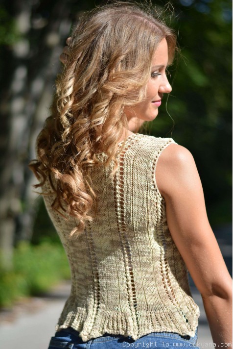 Hand knitted SOFT SUMMER sleeveless top/SUS20